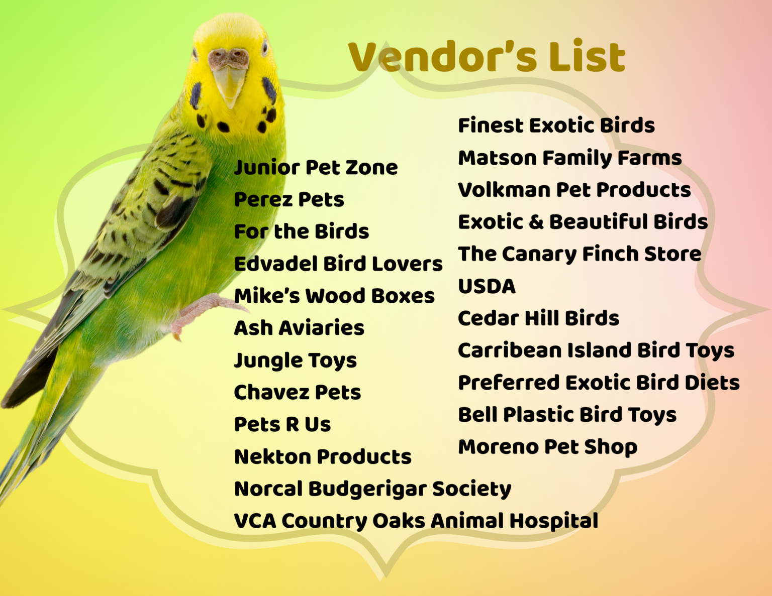 Exotic Bird Mart & Expo Inc. – The tradeshow for bird lovers!