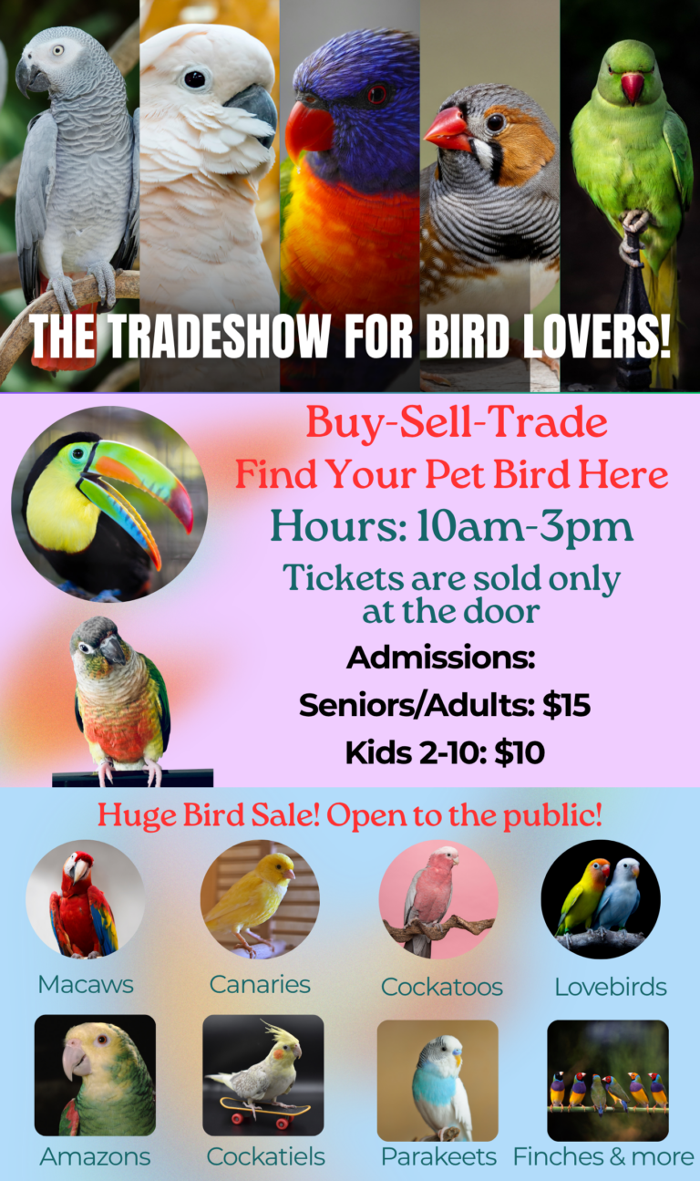Exotic Bird Mart & Expo Inc. – The tradeshow for bird lovers!